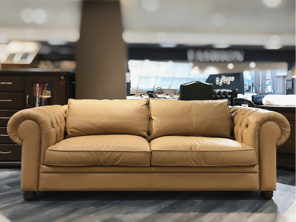 Купить Диван «CHESTER BRIO» (натуральная кожа Италия, каретная утяжка ...